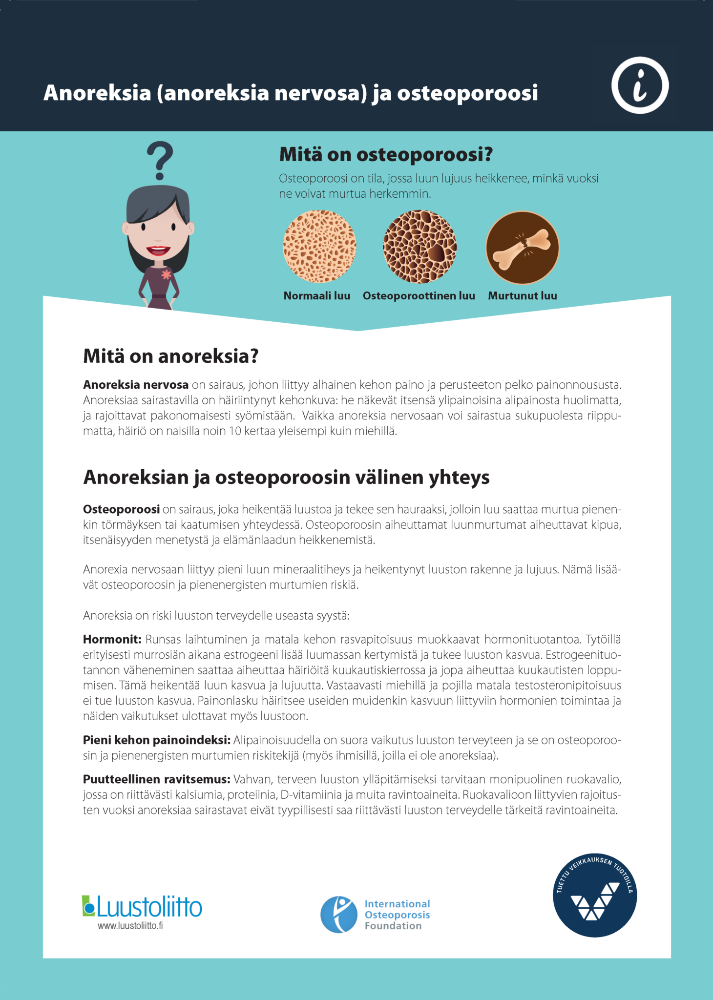 Anoreksia ja osteoporoosi - Luustoliitto